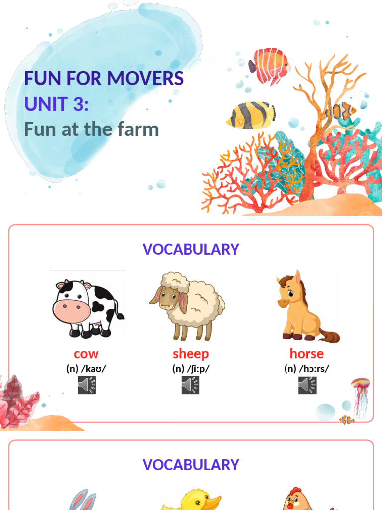 Fun Farm Vocabulary and Activities | PDF