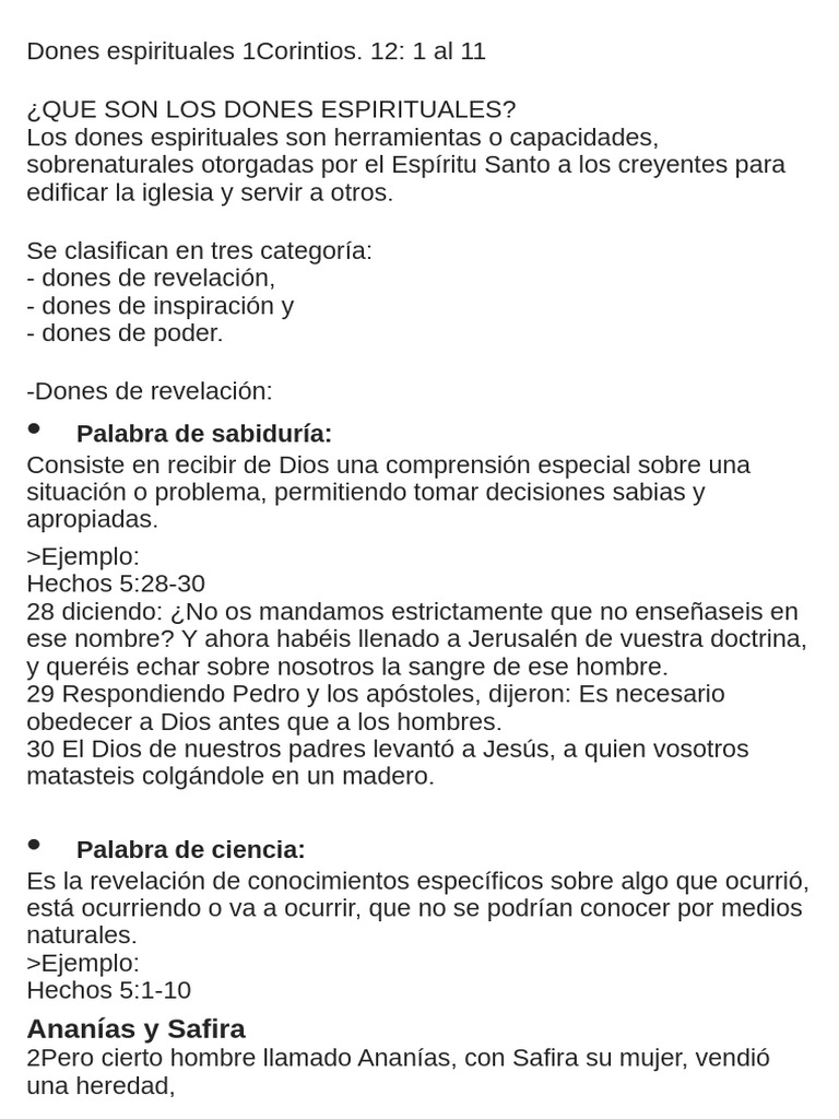 Dones Del Espíritu - 250720 - 181511 | PDF | Don espiritual | espíritu ...
