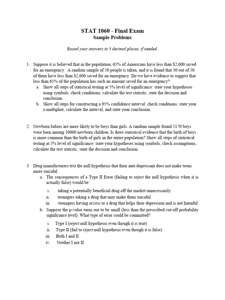 Statistical Testing and Confidence Intervals | PDF | P Value | Student ...