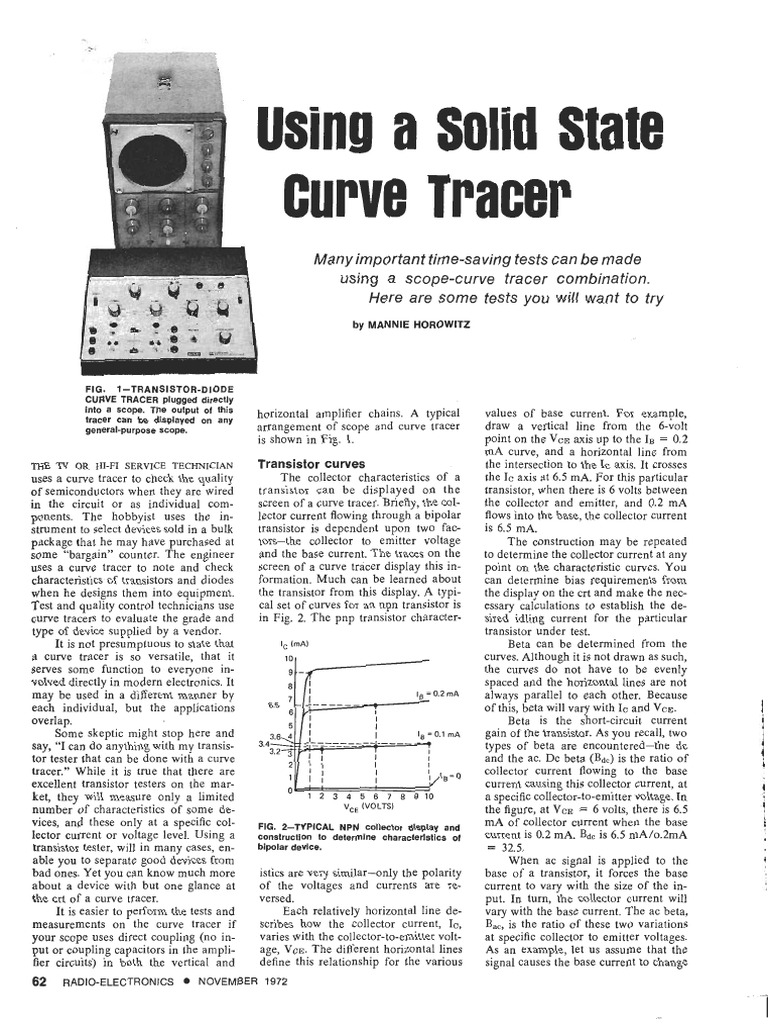 Using A Curve Tracer | PDF