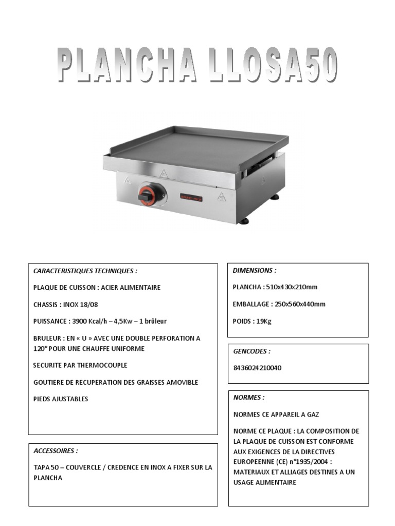 Plancha Inox: Performance et Sécurité | PDF | Maison et jardin