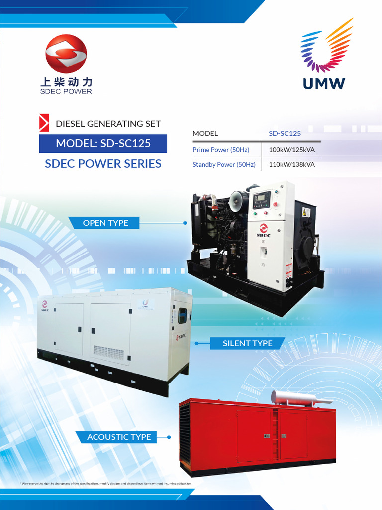 UMW_SC125 | PDF | Diesel Engine | Engines