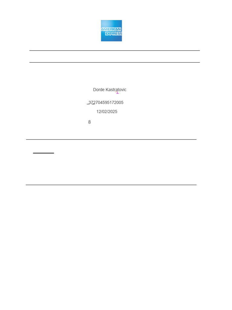 American Express Document Request Form | PDF