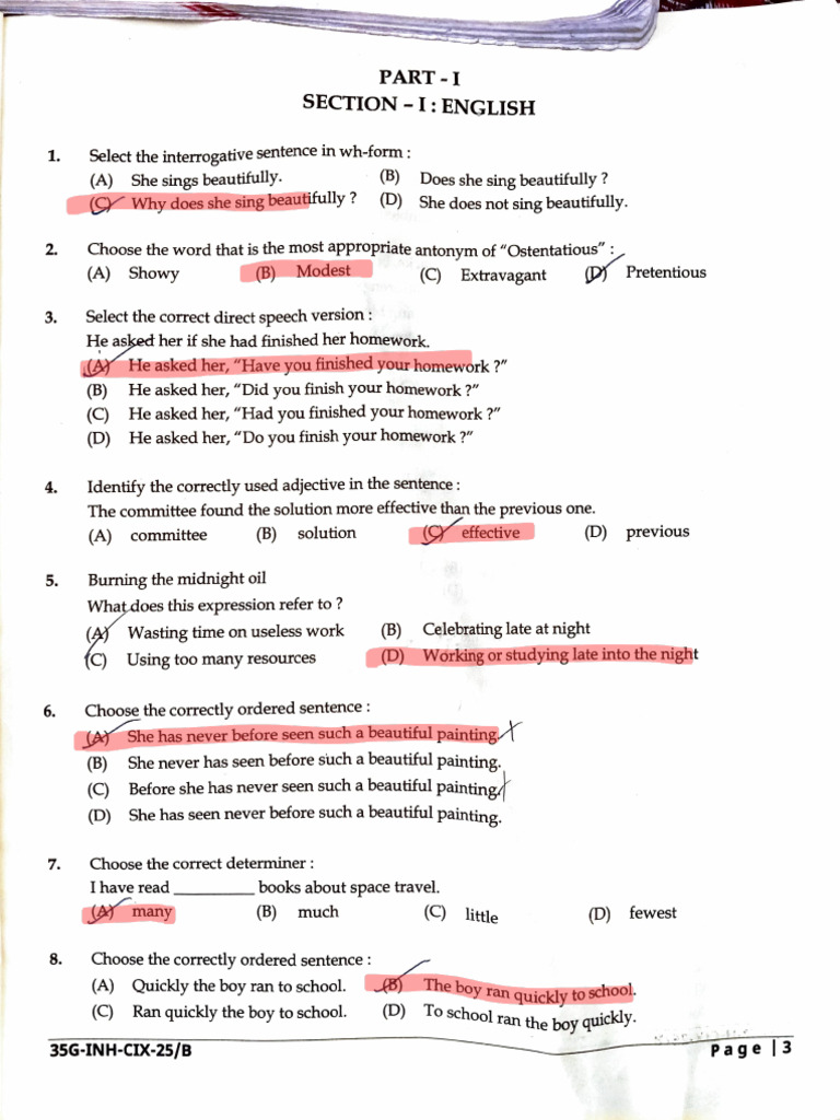 RMS Class 9 Answer Key Solved Paper 2025 Set B | PDF