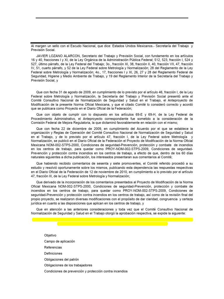 NOM-002-STPS | PDF | Combustibles | Combustión