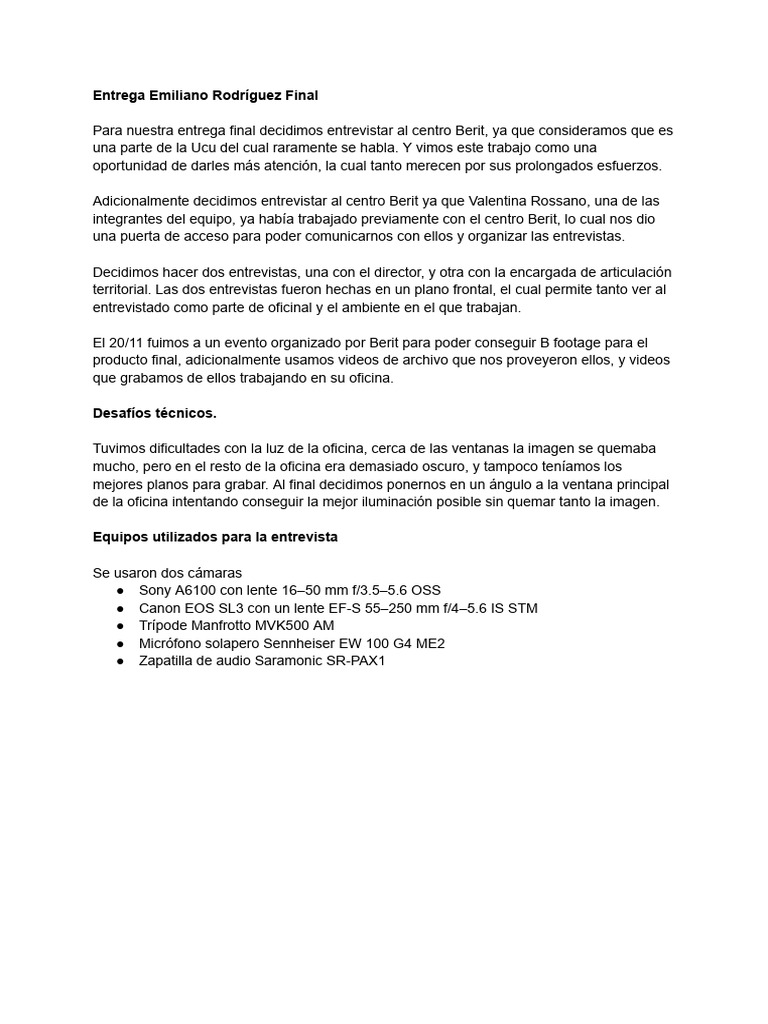 Reporte Entrega Final | PDF