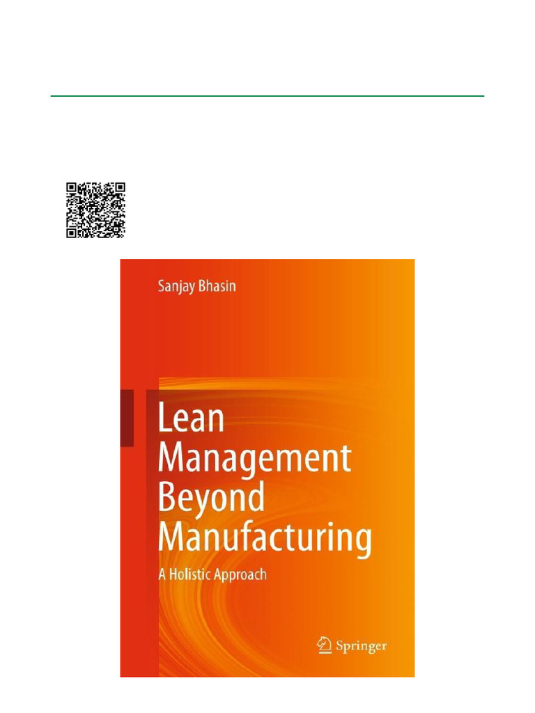 Lean Management Beyond Manufacturing A Holistic Approach ISBN 9783319174099, 3319174096 ...