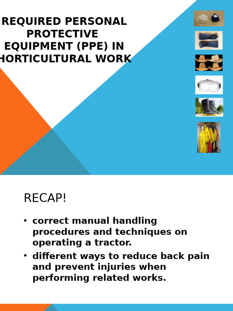 Essential PPE for Horticultural Safety | PDF | Personal Protective ...