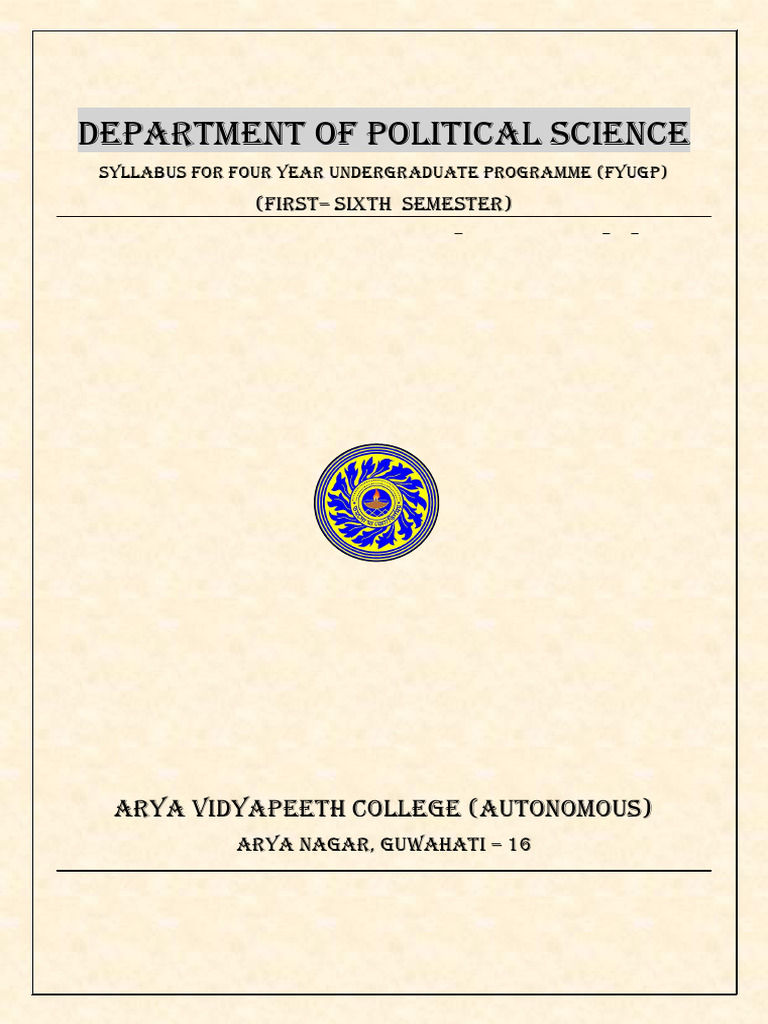 Political Science Undergraduate Syllabus | PDF | Interdisciplinarity ...
