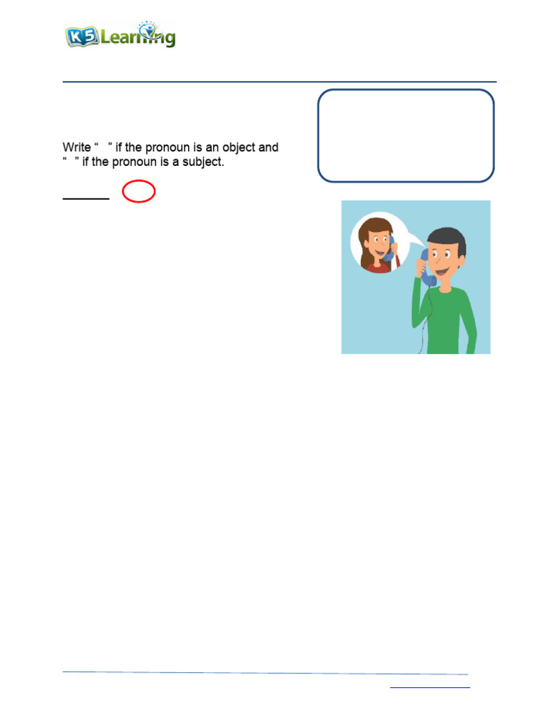 Grade 3 Subject Object Pronouns a Copy | PDF