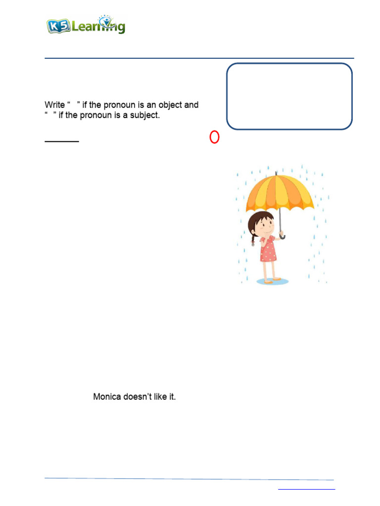 Grade 3 Pronouns Worksheet | PDF