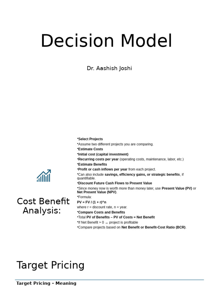 Desicion Model | PDF | Net Present Value | Business Economics