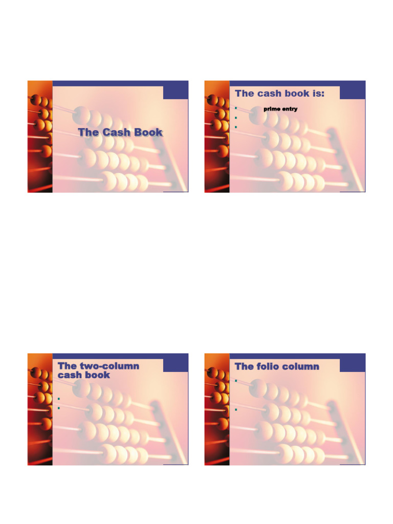 Understanding Cash Books: Types & Usage | PDF | Debits And Credits ...