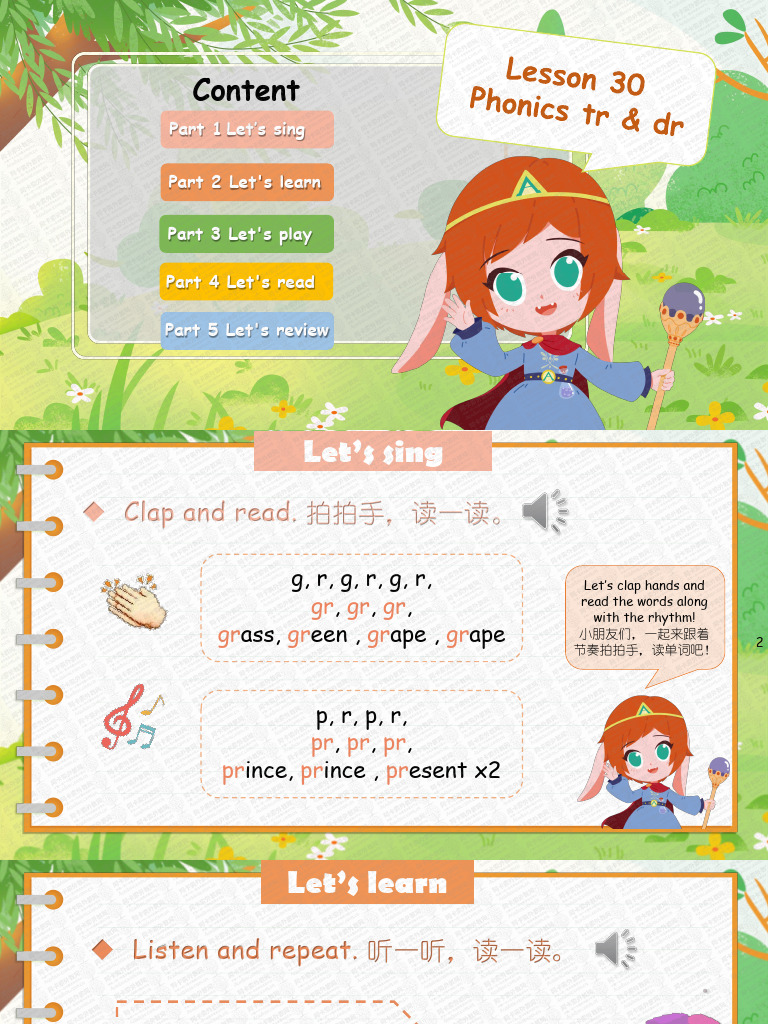 Phonics Lesson 30 Tr& Dr | PDF | Written Communication | Teaching