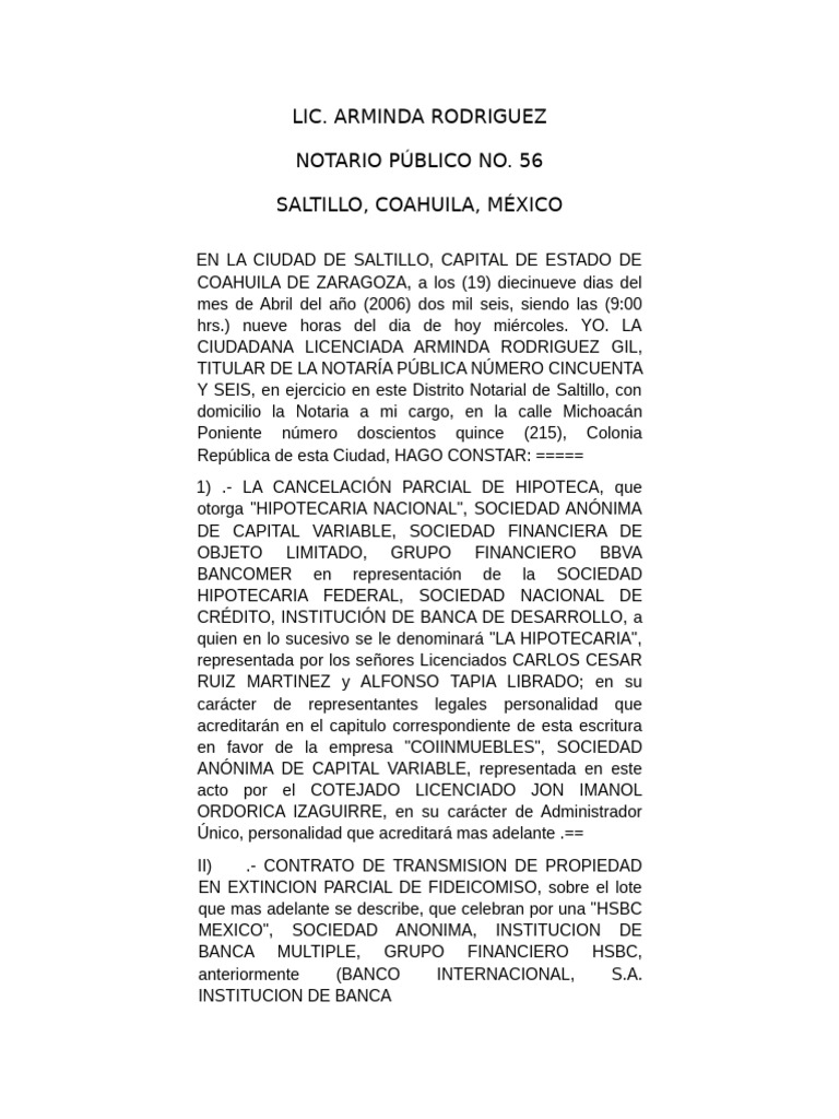 Escritura Casa Alamo | PDF | Derecho Civil (Common Law) | Ley común