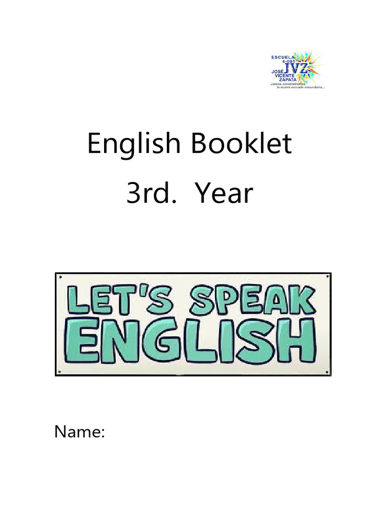 English booklet - 3rd year - 2024_240319_191142 | PDF | La lingüística ...