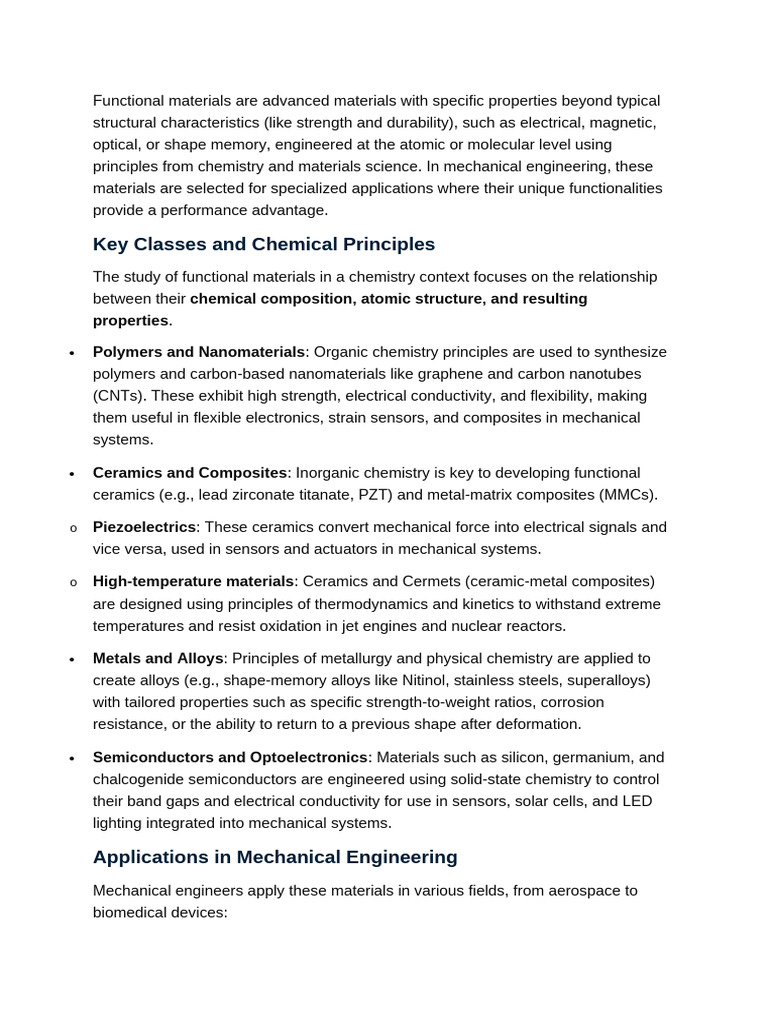 UNIT 1 Functional Materials | PDF | Materials Science | Graphene
