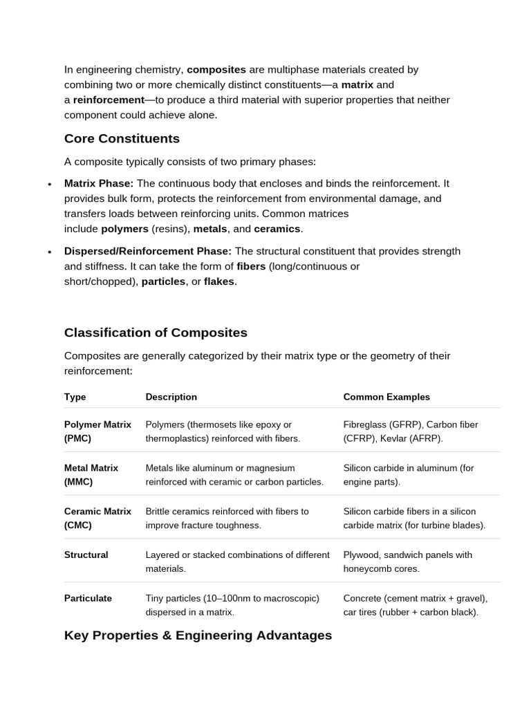 Unit 3 Composites | PDF | Composite Material | Mechanical Engineering