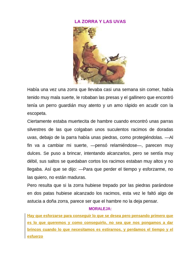 Fábulas con Moralejas para Reflexionar | PDF