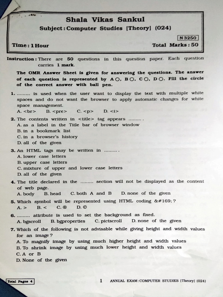 Sample Paper, 1 Term Exam | PDF | Microsoft Excel | Computing