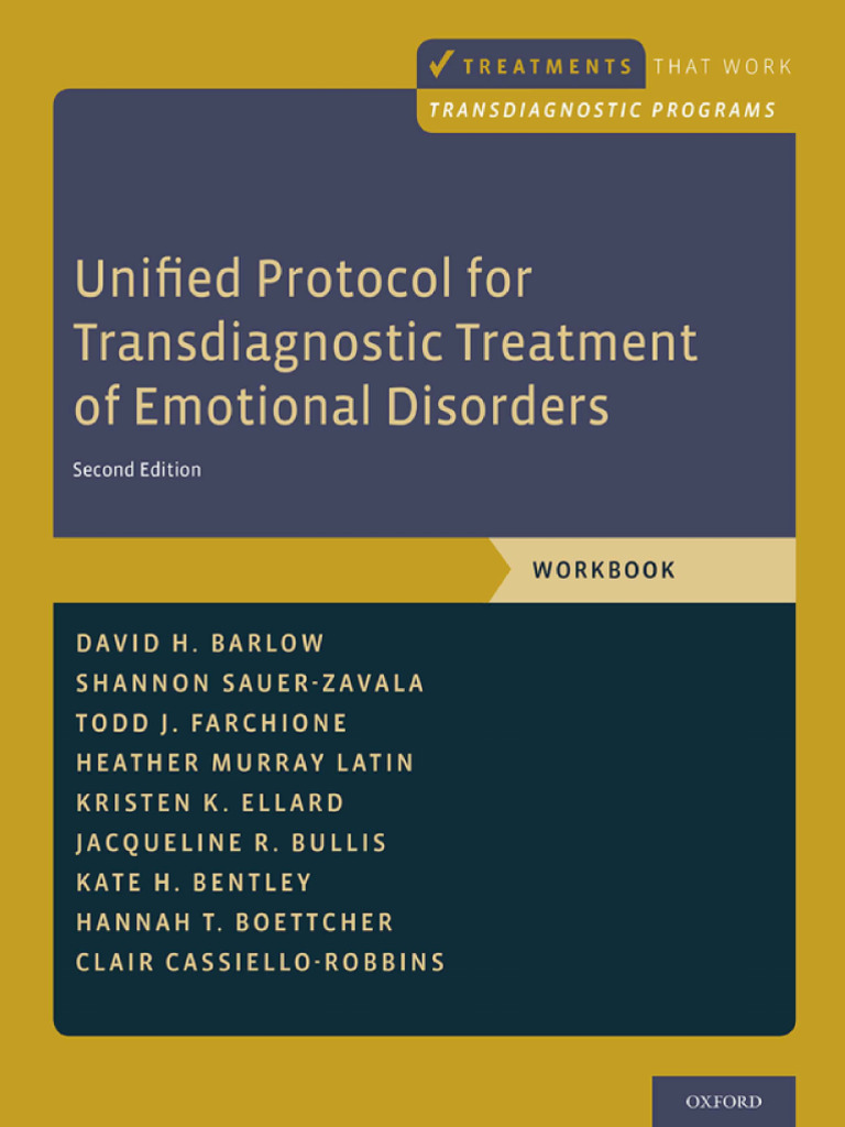 Unified Protocol For Transdiagnostic Treatment of Emotional Disorders | PDF