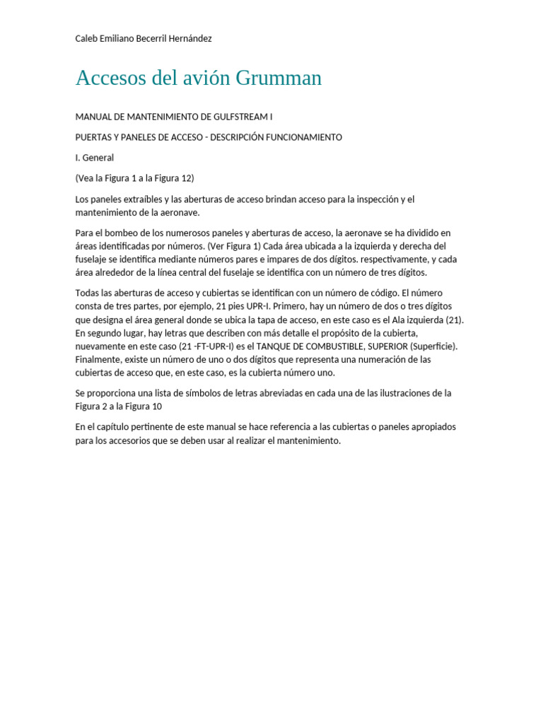 Accesos Del Avión Grumman | PDF