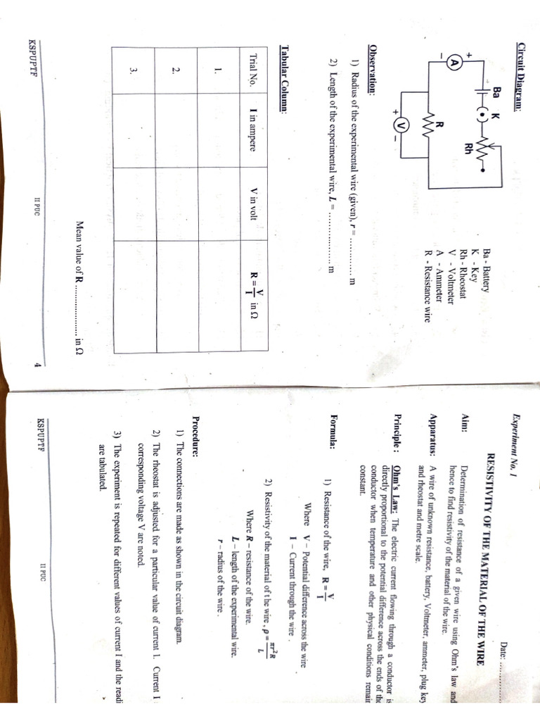 Physics Lab Record | PDF