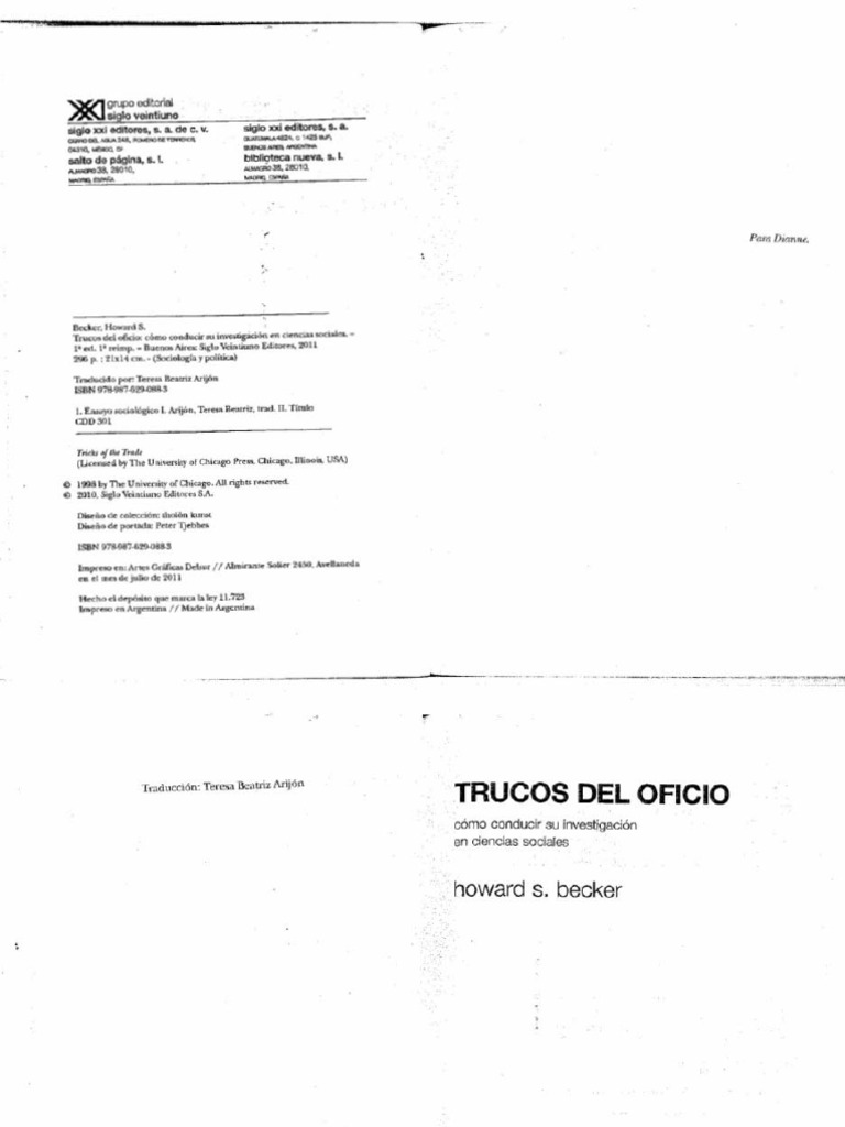 Howard Becker Trucos Del Oficio | PDF
