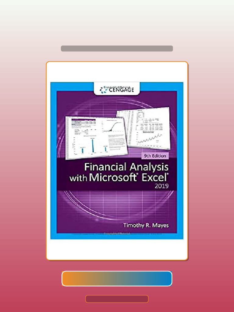 Financial Analysis With Microsoft Excel 9th Edition by Timothy R Mayes ...