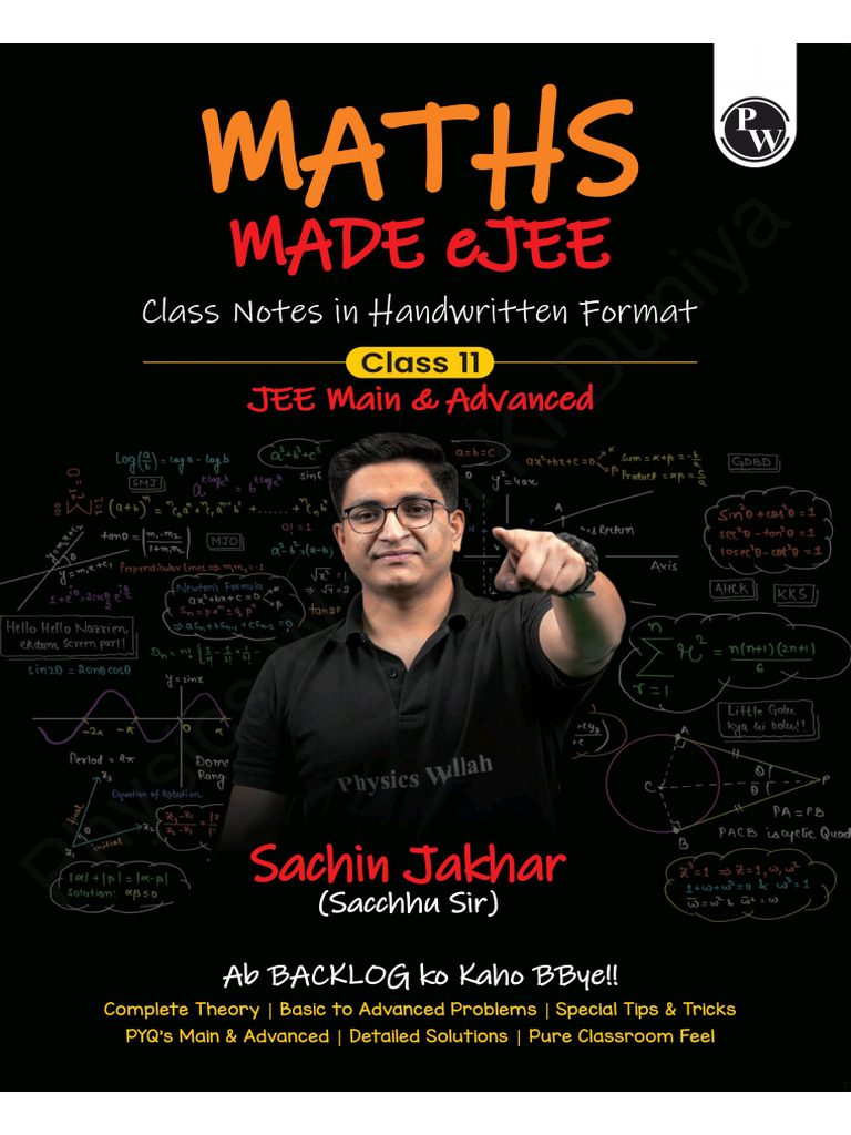 Jee notes, skc by saleem sir, ejee notes by sachin sir and cengage ...