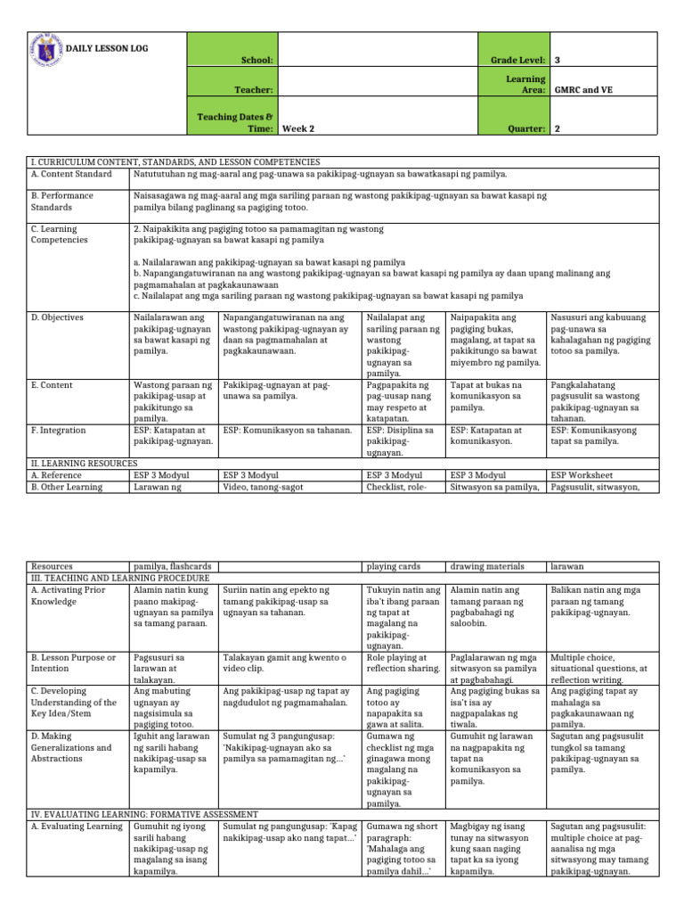 q2 DLP Competency #2 | PDF