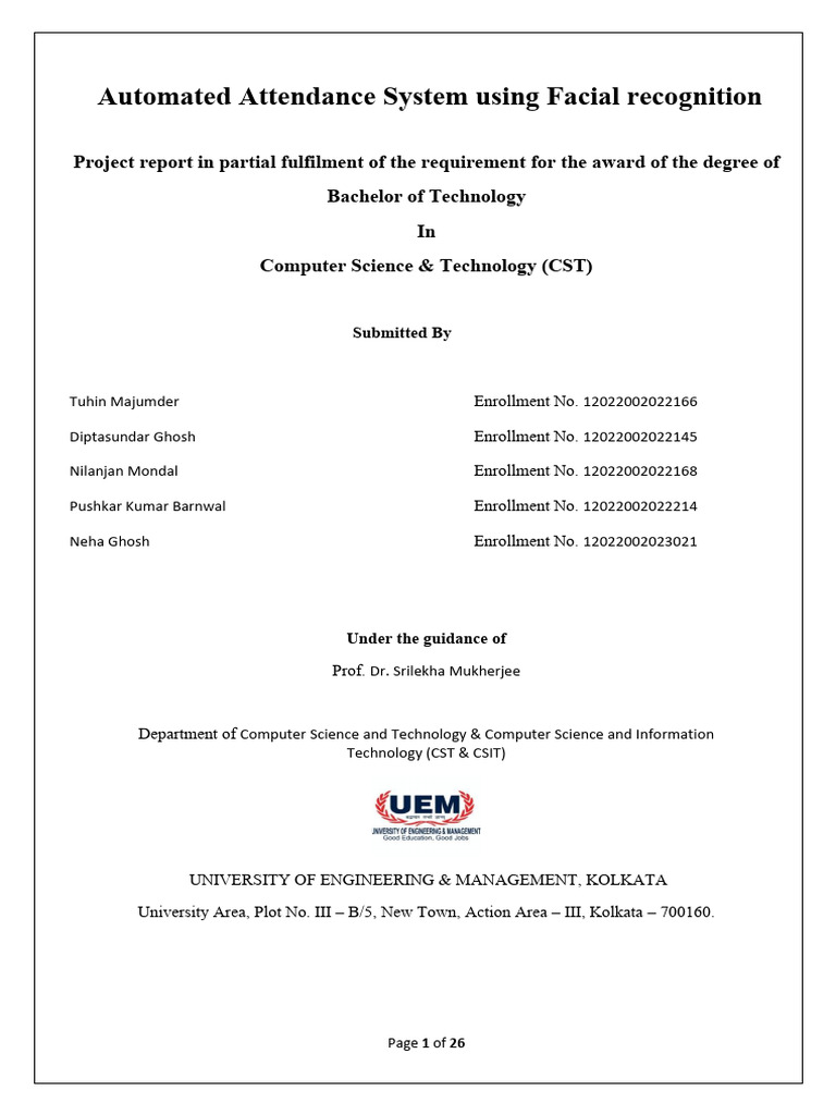 Uemk Cst-csit-cse(Cs)-Cse(Nw) Project Report File Final[1] | PDF | Web ...