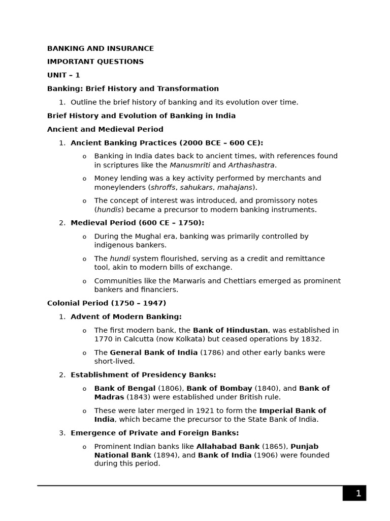 Banking Notes | PDF | Financial Technology | Finance & Money Management