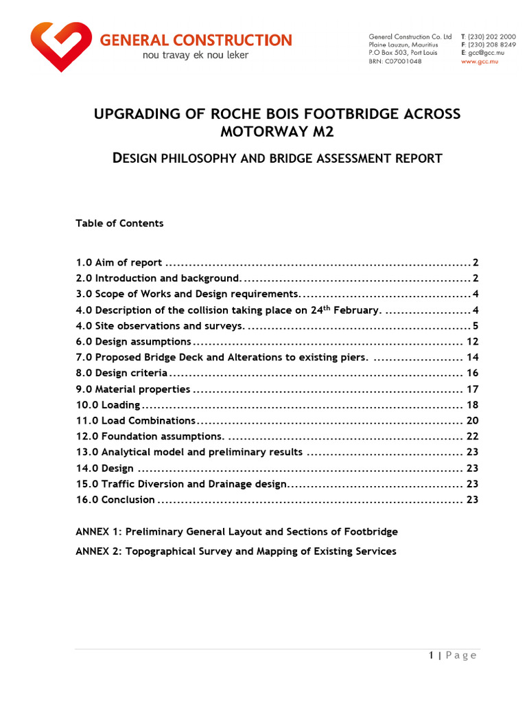 2025.04.17 - DESIGN REPORT GB COMMENTS | PDF | Bridge | Beam (Structure)