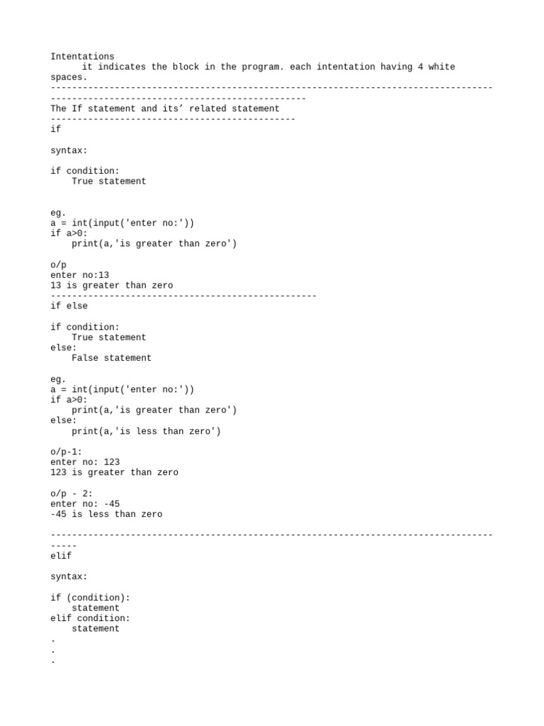 Python Control Statements Guide | PDF | Computer Programming | Software ...