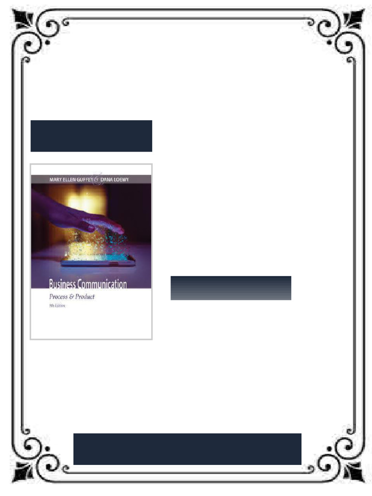 Business Communication: Process & Product Mary Ellen Guffey eBook ...