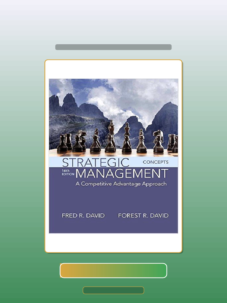 Test Bank for ETextbook 9780134153971 Strategic Management a ...