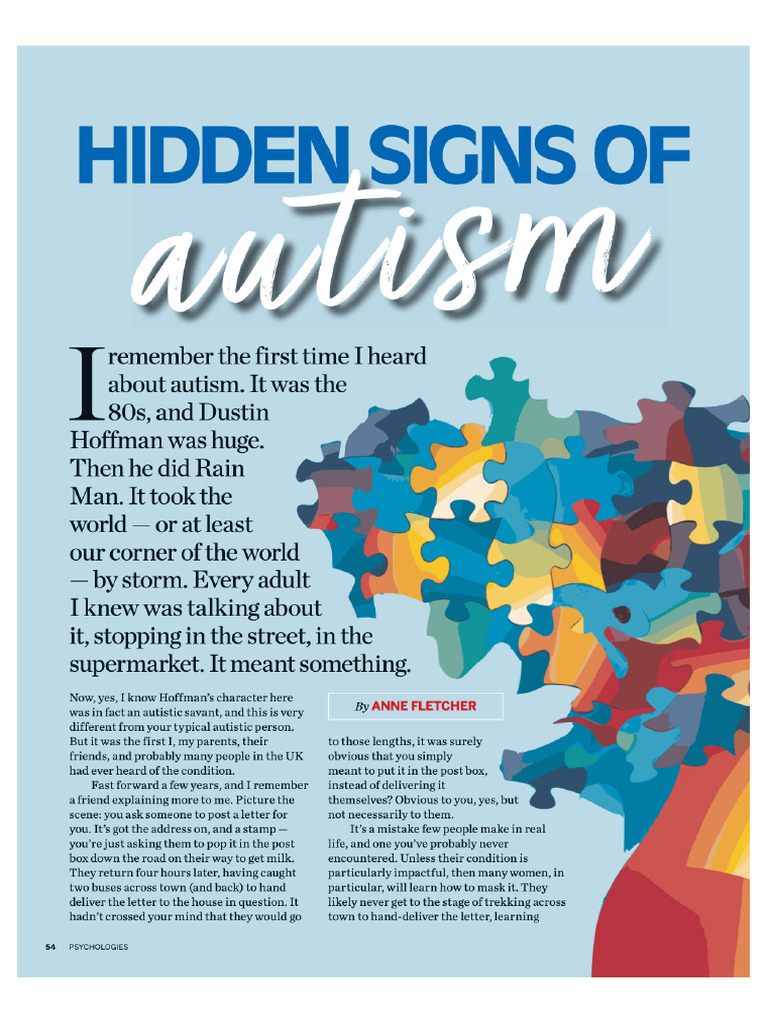 Hidden Signs of Autism | PDF
