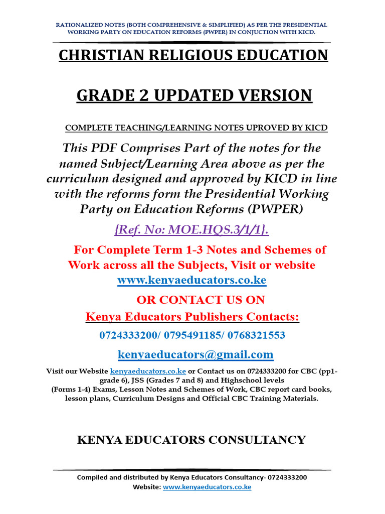 CRE GRADE 2 SIMPLIFIED NOTES SAMPLE | PDF