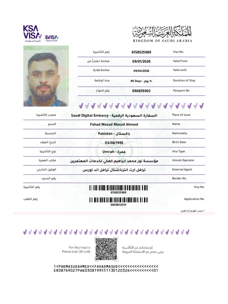 Fahad Masud VISA | PDF