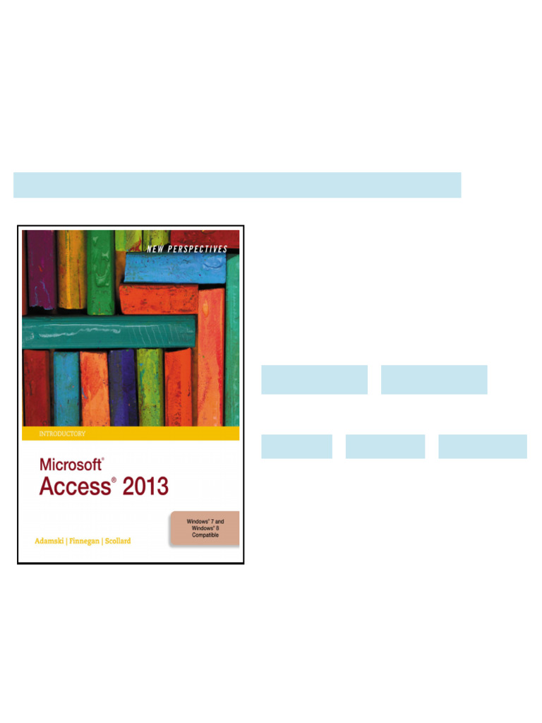 New Perspectives on Microsoft Access 2013 Introductory pdf available | PDF