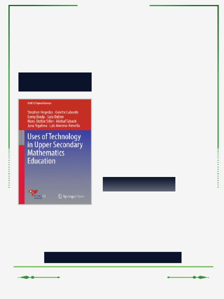 Uses of Technology in Upper Secondary Mathematics Education 1st Edition ...