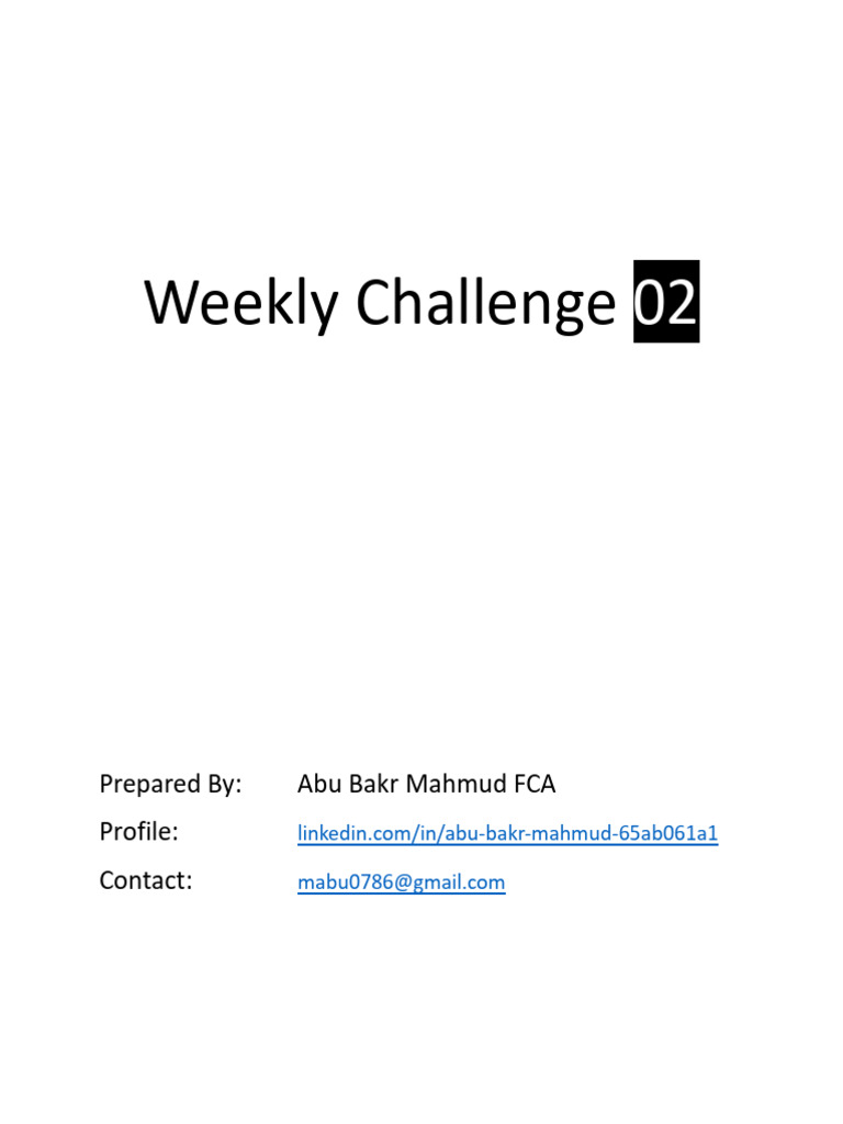 Weekly Challenge 02 | PDF | Data | Data Management