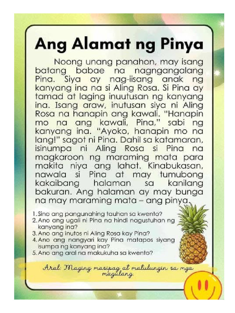 Filipino Story With Comprehension | PDF