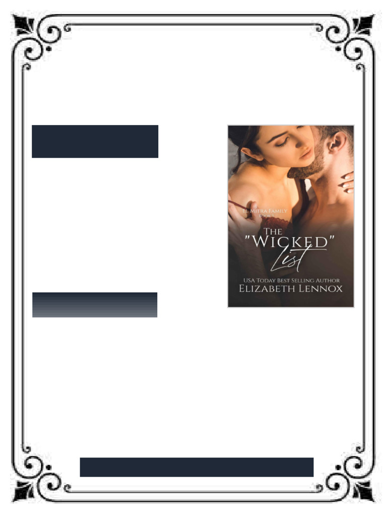 The "Wicked" List (El-Mitra Family Book 3) Elizabeth Lennox ebook quick ...