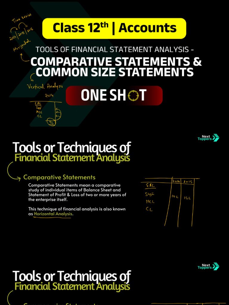 Comparative Statement & Common Size Statement PDF Notes | PDF