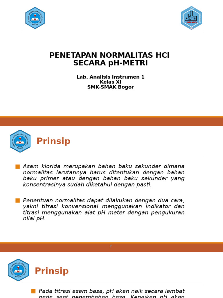 Penetapan N HCl Dengan PH Meter | PDF