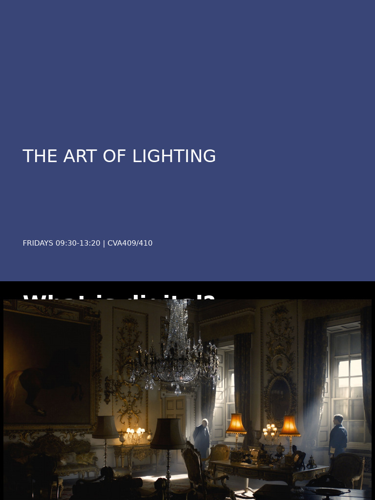 The Art of Lighting | PDF | Imaging | Light
