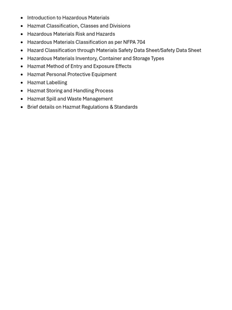 Hazardous Materials Safety Guide | PDF