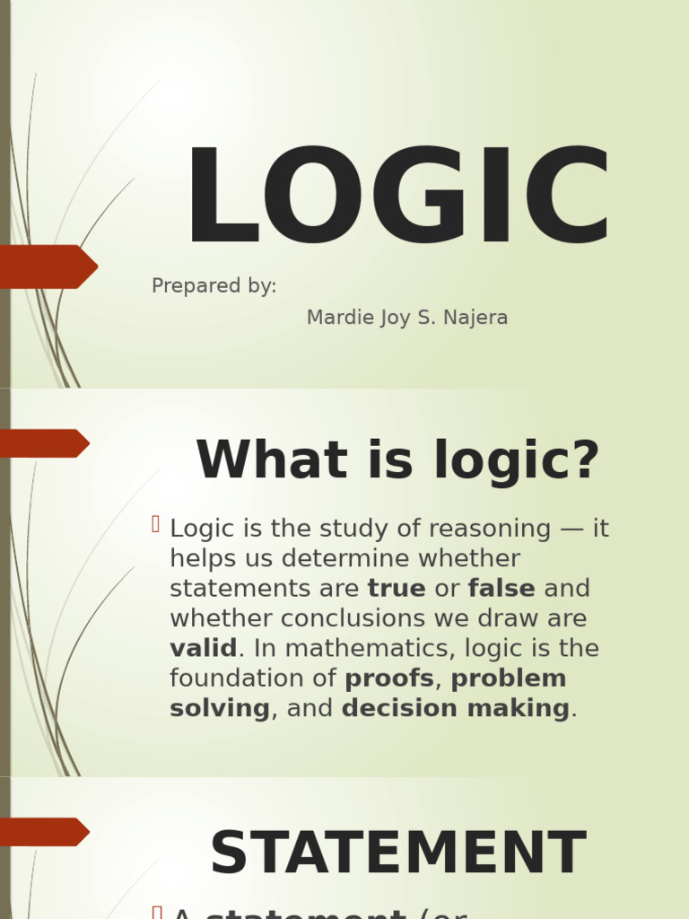 Logic Lesson | PDF | If And Only If | Logic
